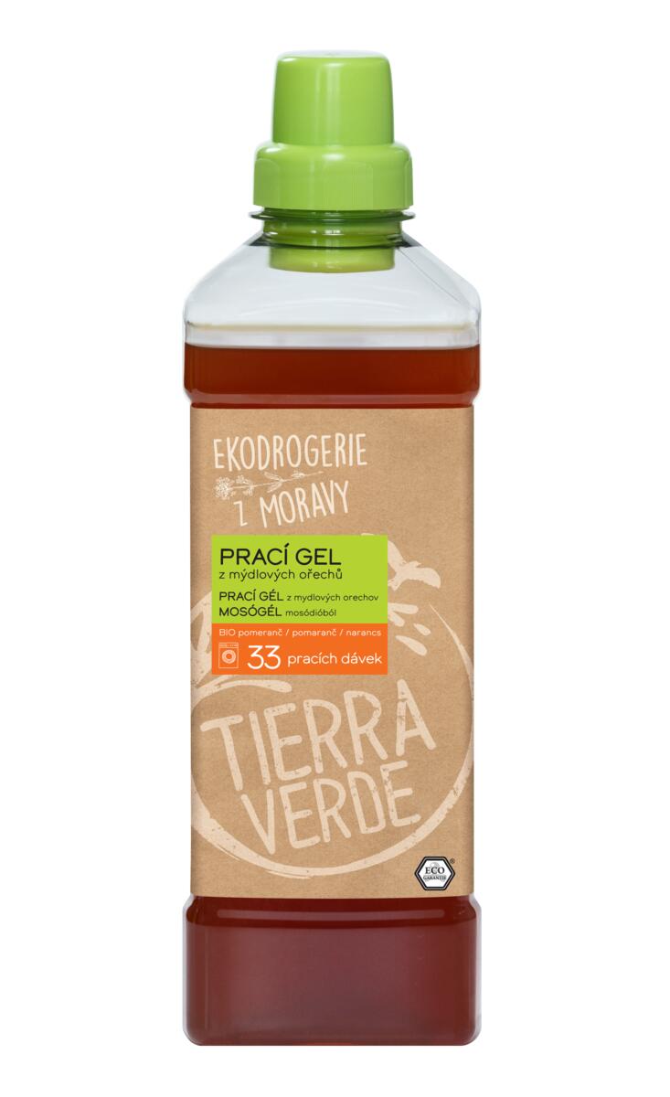Tierra Verde Prací gel z mýdlových ořechů s pomerančovou silicí 1l ...